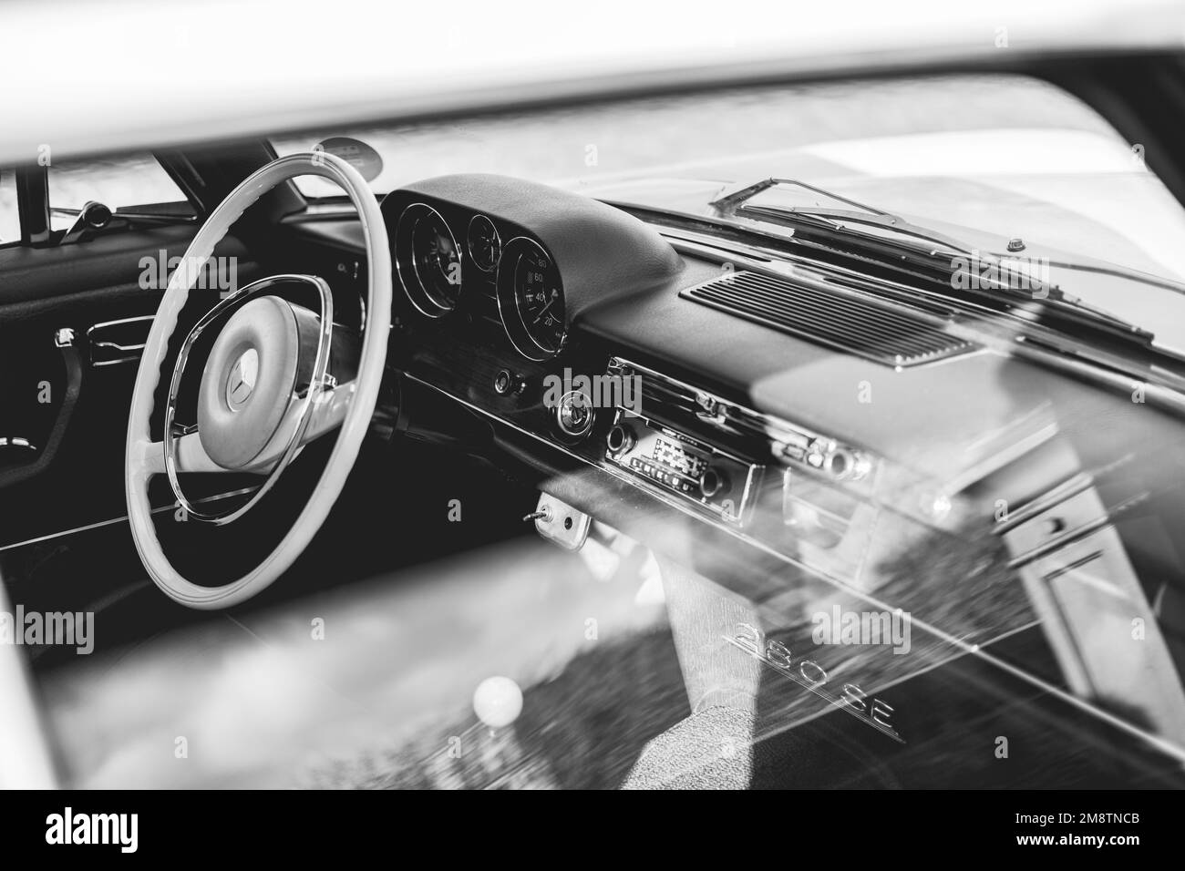 Mercedes benz german automobile Black and White Stock Photos & Images ...