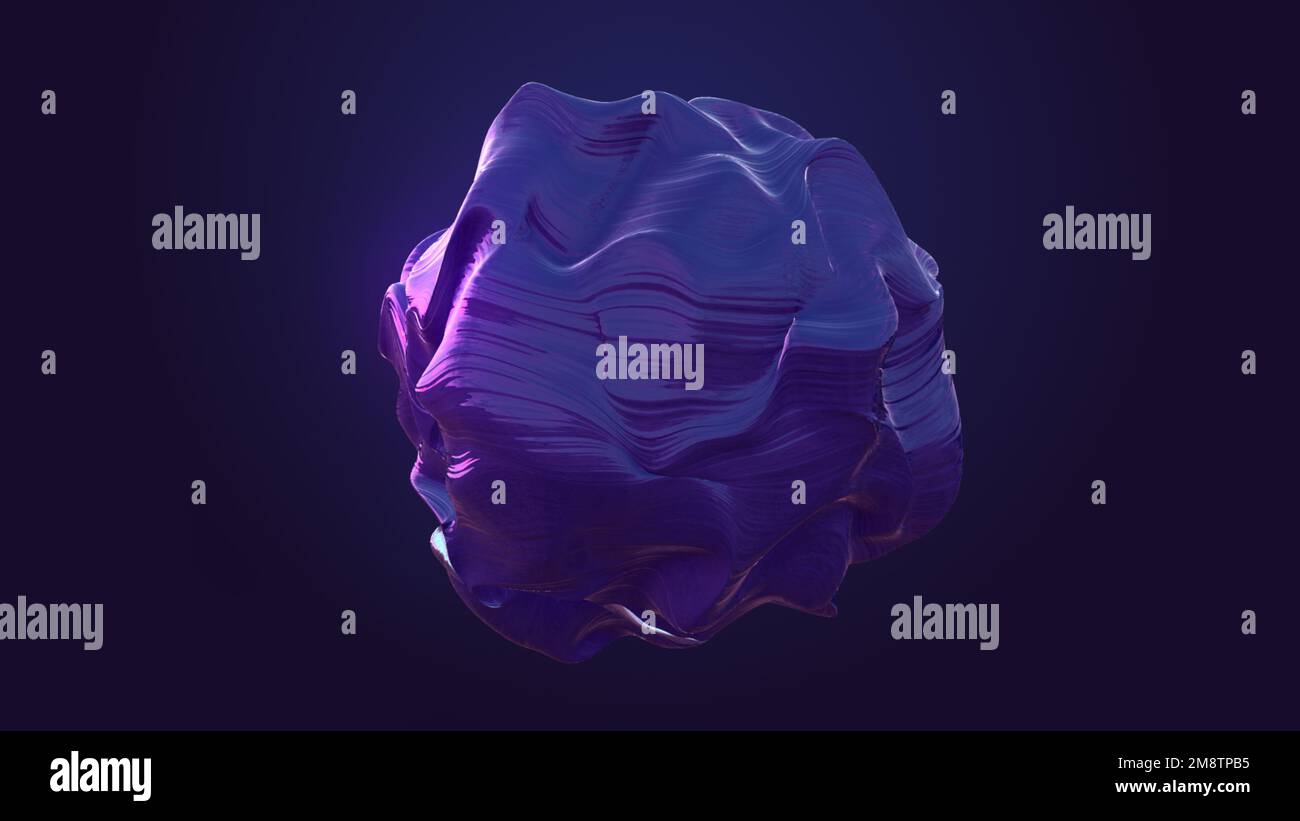 3D rendering anisotropic stone morphing. Waves of deformation on the ...