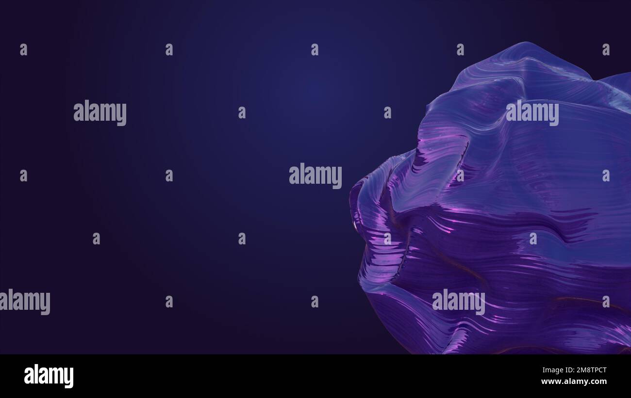 3D rendering anisotropic stone morphing. Waves of deformation on the ...