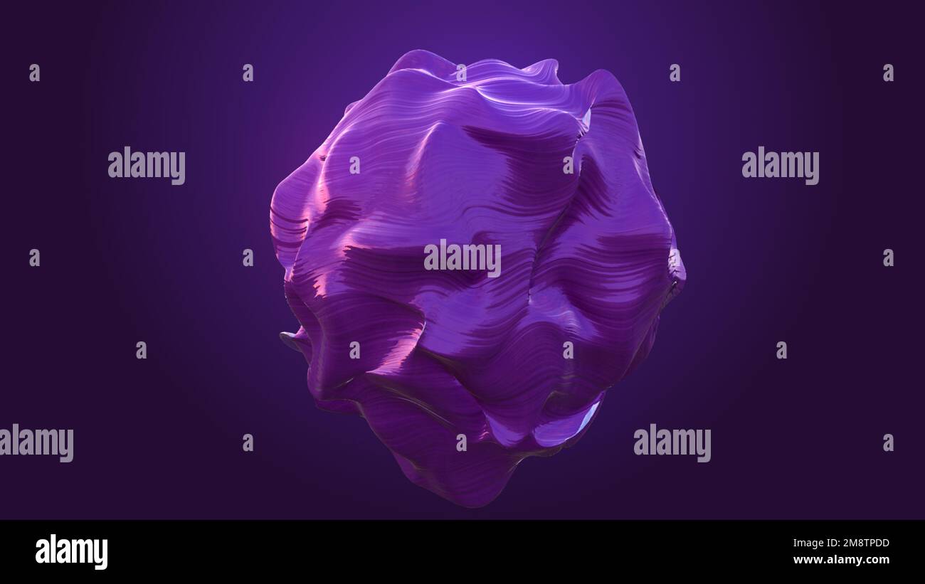 3D rendering anisotropic stone morphing. Waves of deformation on the ...