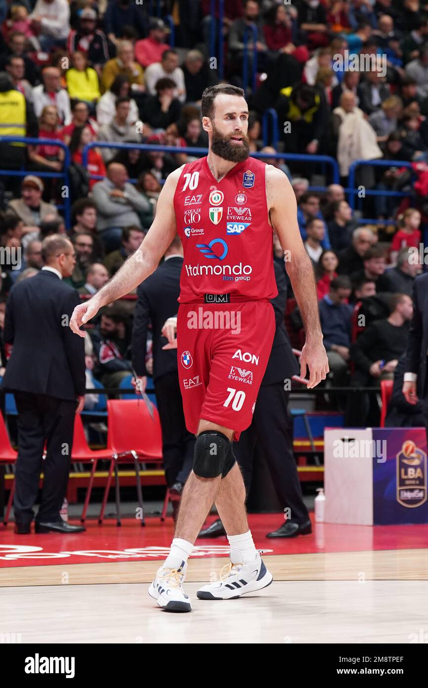 Italy. 14th Jan, 2023. EA7 EMPORIO ARMANI MILAN vs GERMANI BASKET ...