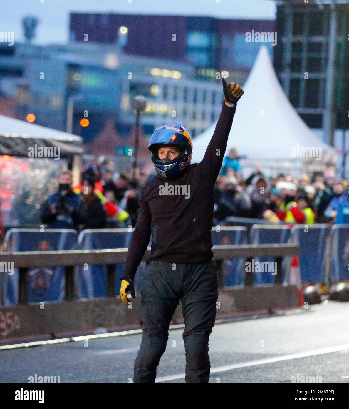 North Wall Quay, Dublin, Ireland. 15th Jan, 2023. Red Bull Showrun ...