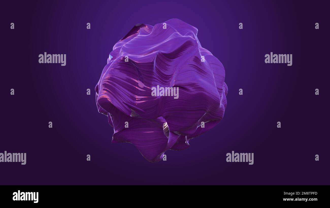 3D rendering anisotropic stone morphing. Waves of deformation on the ...