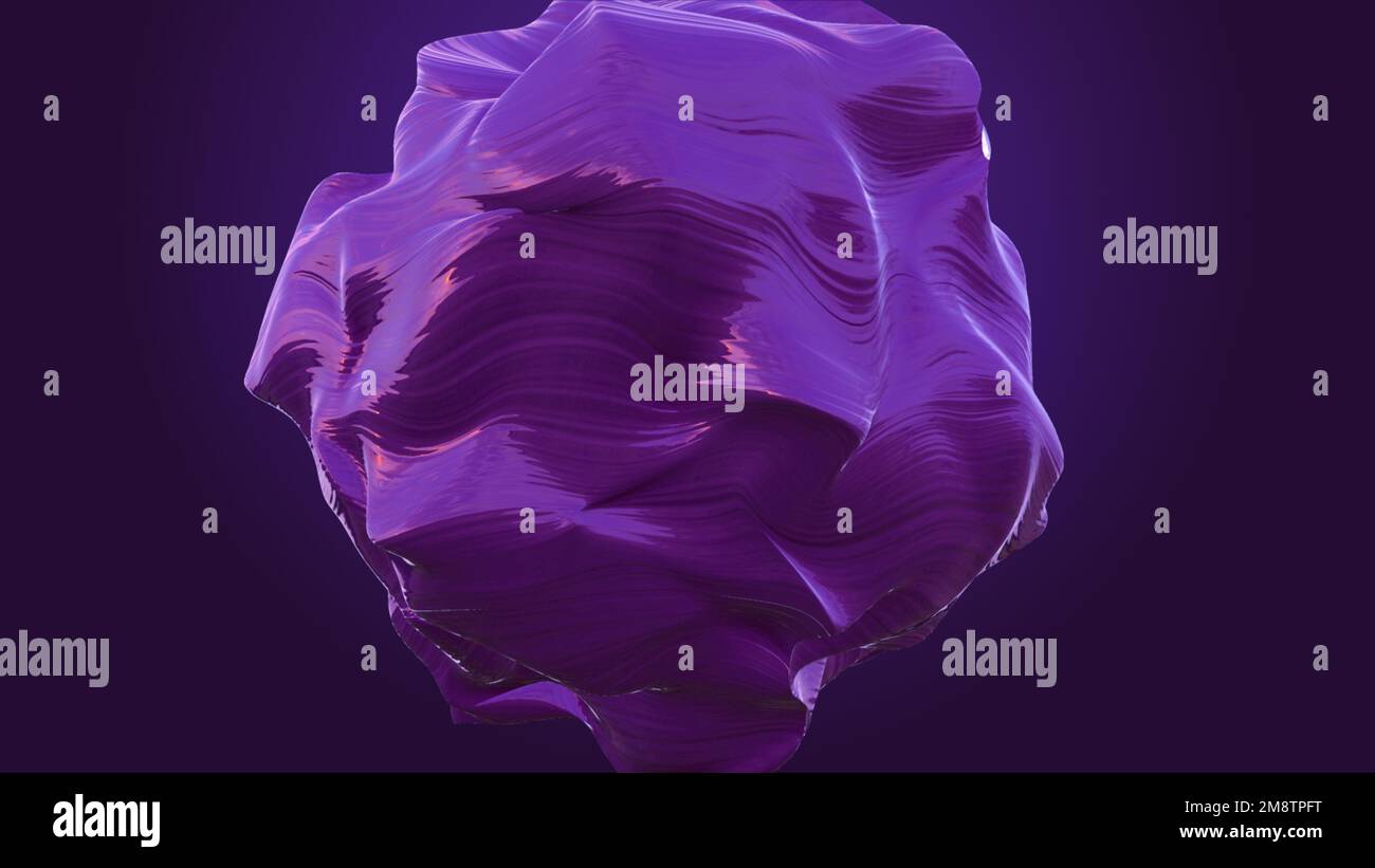 3D rendering anisotropic stone morphing. Waves of deformation on the ...