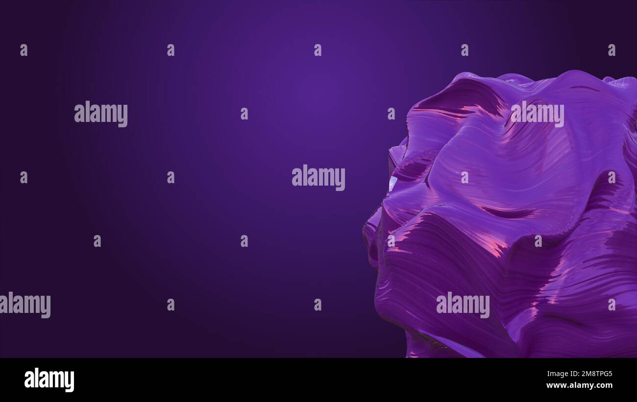 3D rendering anisotropic stone morphing. Waves of deformation on the ...