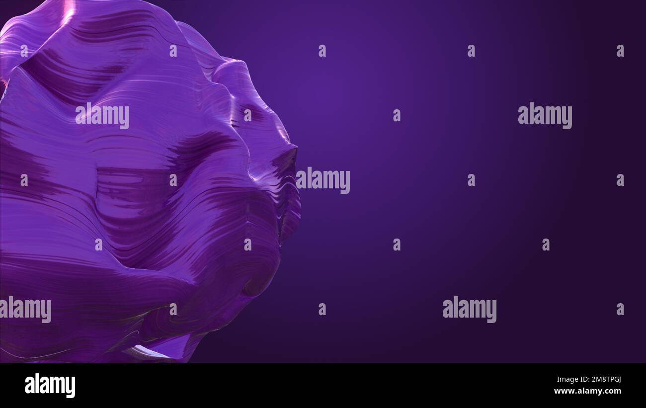 3D rendering anisotropic stone morphing. Waves of deformation on the ...