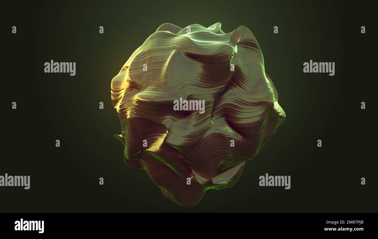 3D rendering anisotropic stone morphing. Waves of deformation on the ...