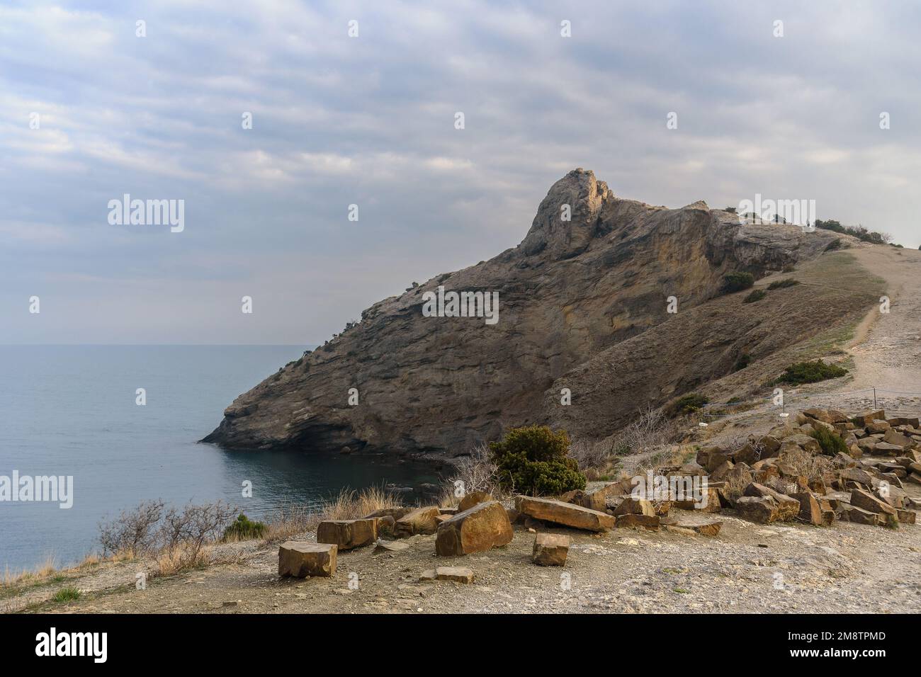 Cape Kapchik in Novyi Svet in spring. Crimea Stock Photo - Alamy