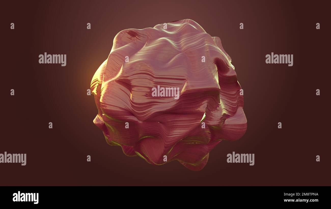 3D rendering anisotropic stone morphing. Waves of deformation on the ...