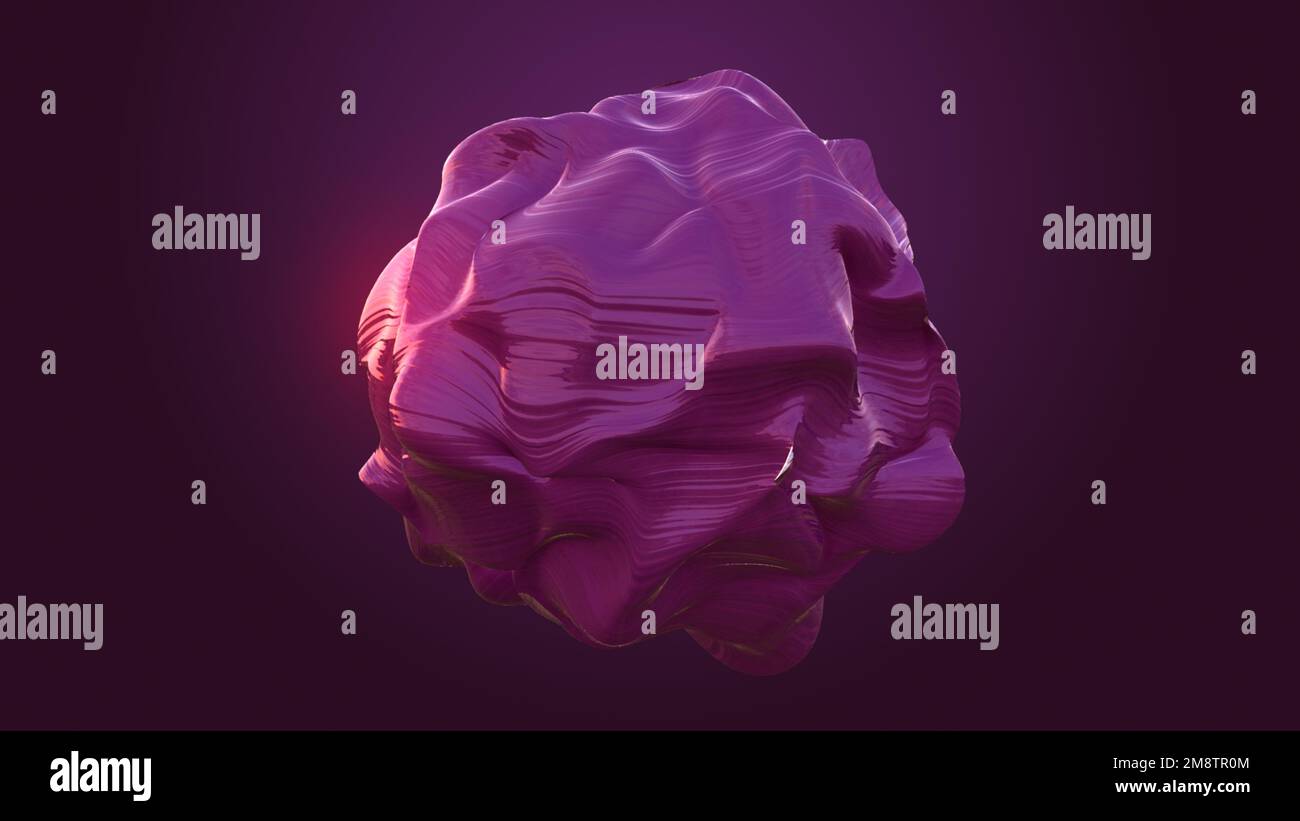 3D rendering anisotropic stone morphing. Waves of deformation on the ...