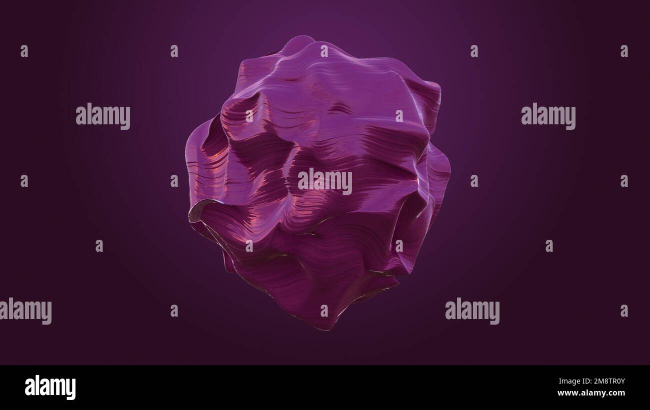 3D rendering anisotropic stone morphing. Waves of deformation on the ...