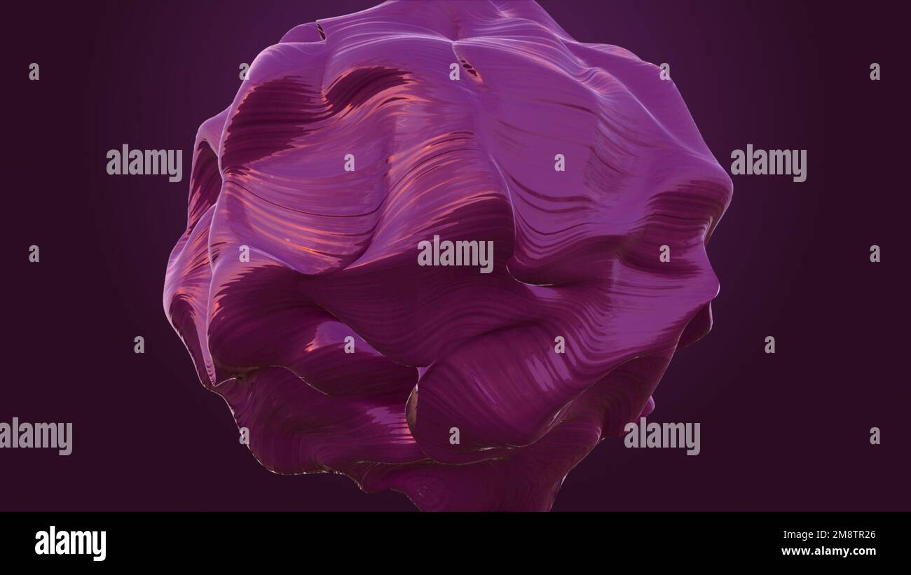 3D rendering anisotropic stone morphing. Waves of deformation on the ...