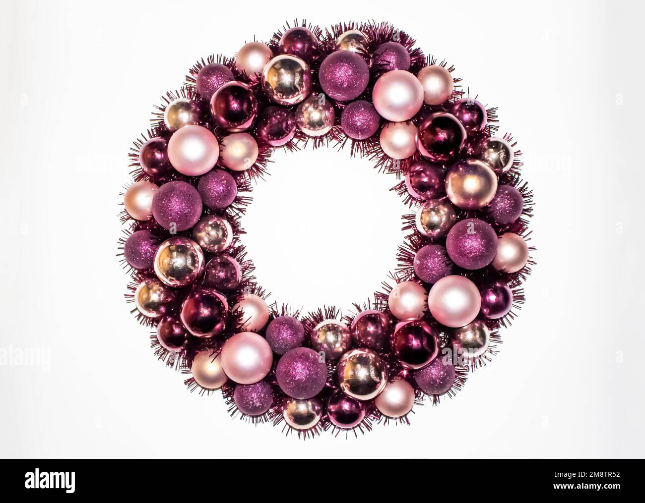 Colorful Christmas wreath Stock Photo - Alamy