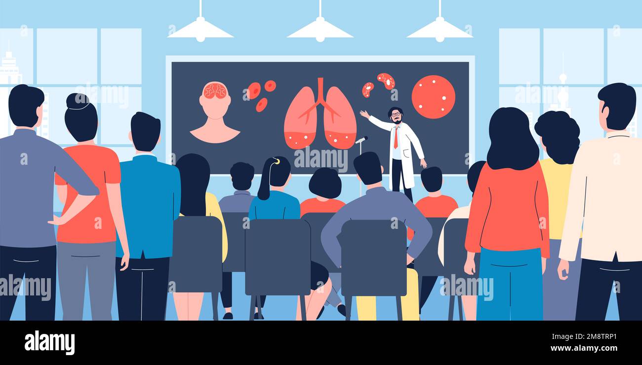 Medical Healthcare Conference Audience On Courses Doctor Speaker And
