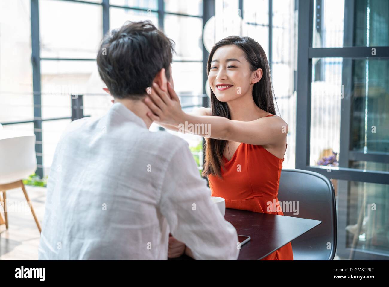 The young couple on a date Stock Photo - Alamy