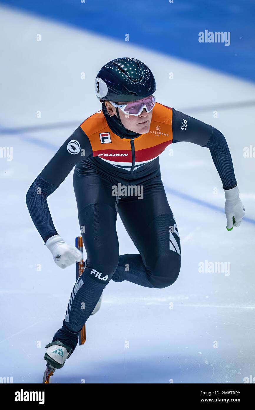 GDANSK - Xandra Velzeboer during 1000 meters on day 3 of the European ...