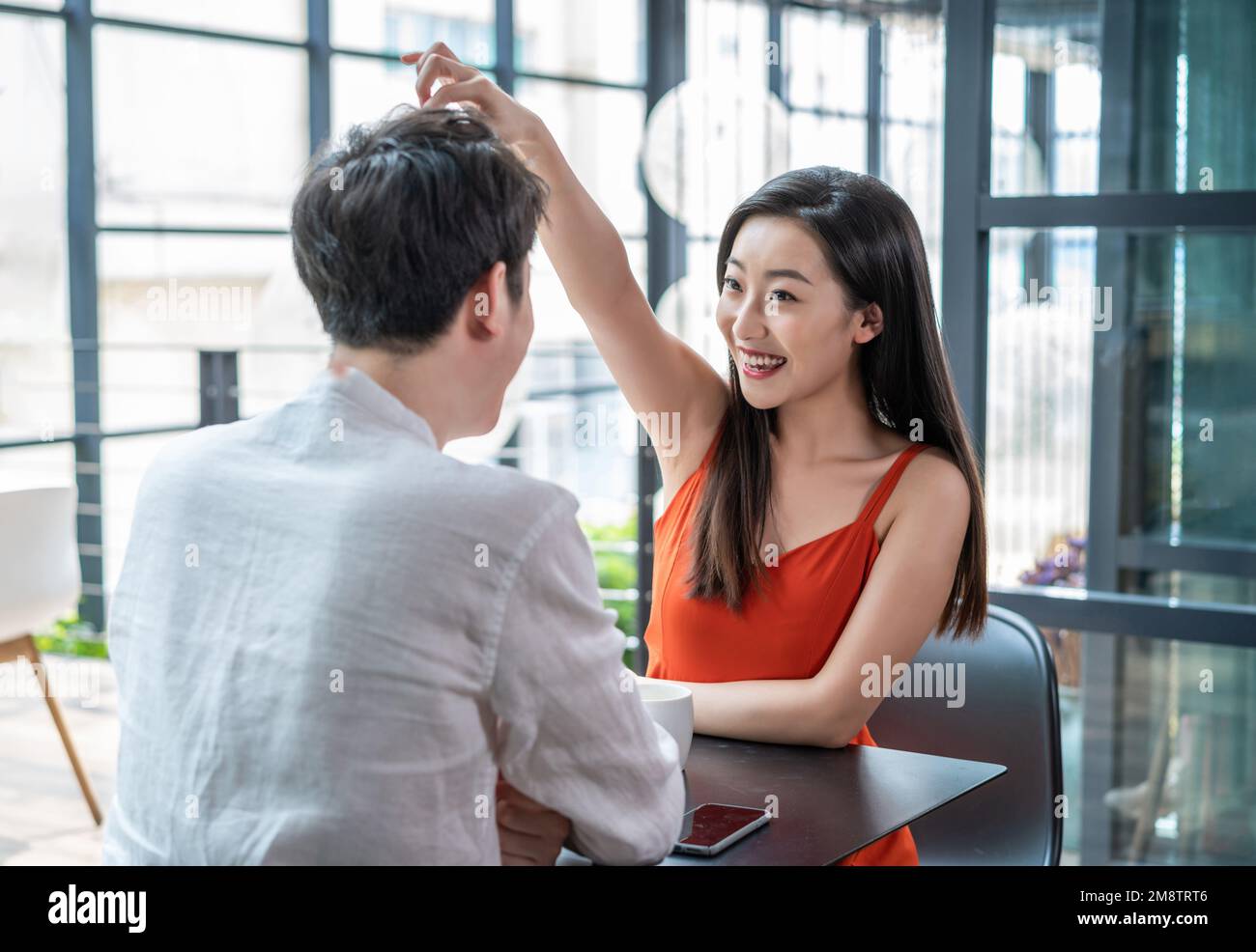 The young couple on a date Stock Photo - Alamy