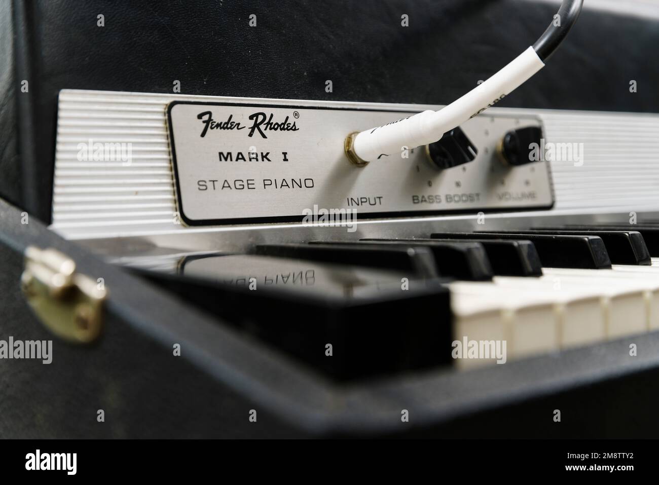 Fender Rhodes Mark 1 Stage Piano in a music recording studio in Bruton ...