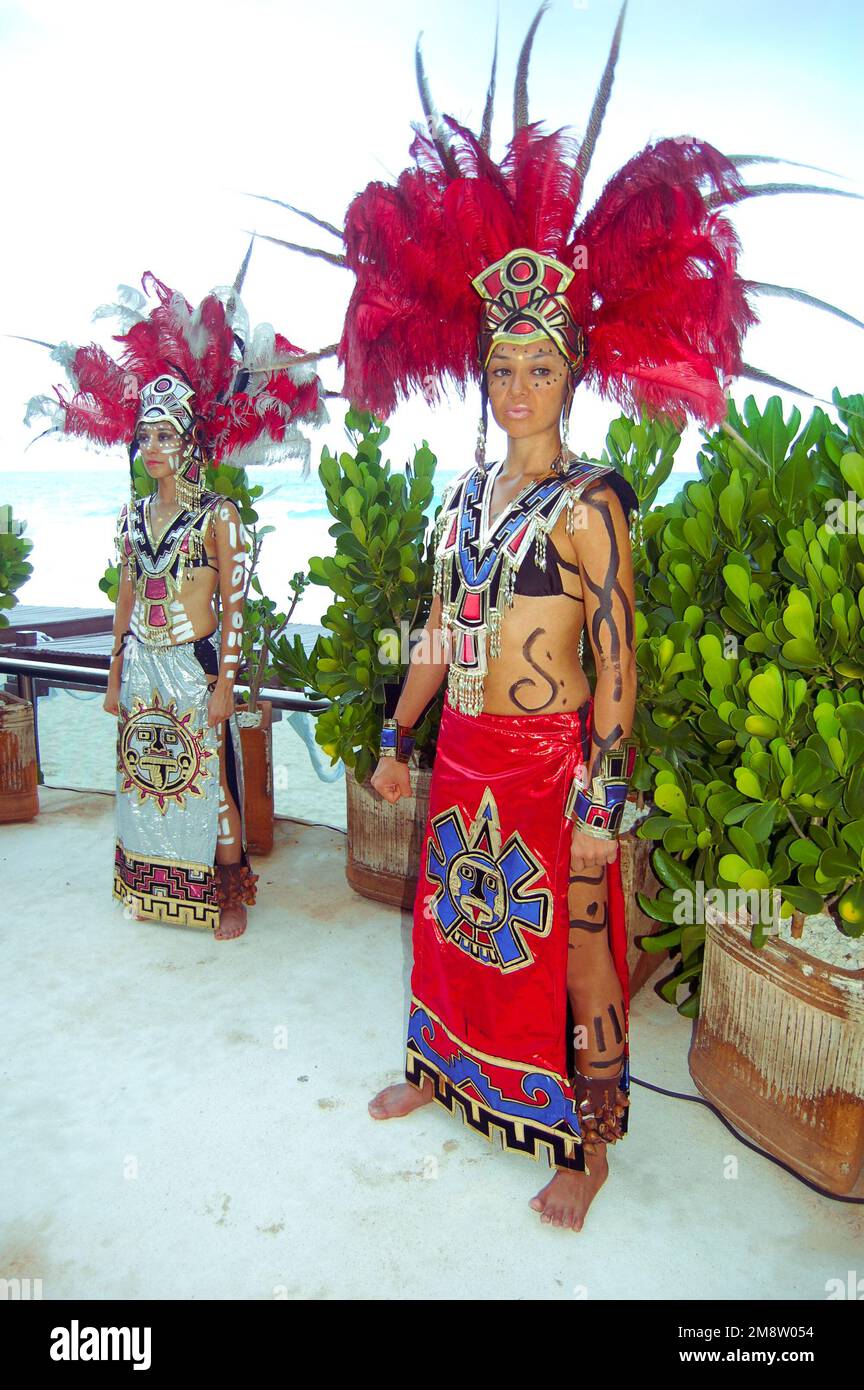 Faces of Mexico: Young Women Wears Ceremonial Garb in CancunCancun ...