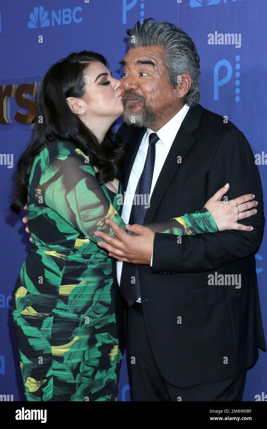 LOS ANGELES - JAN 15: Mayan Lopez, George Lopez at NBCUniversal Press ...