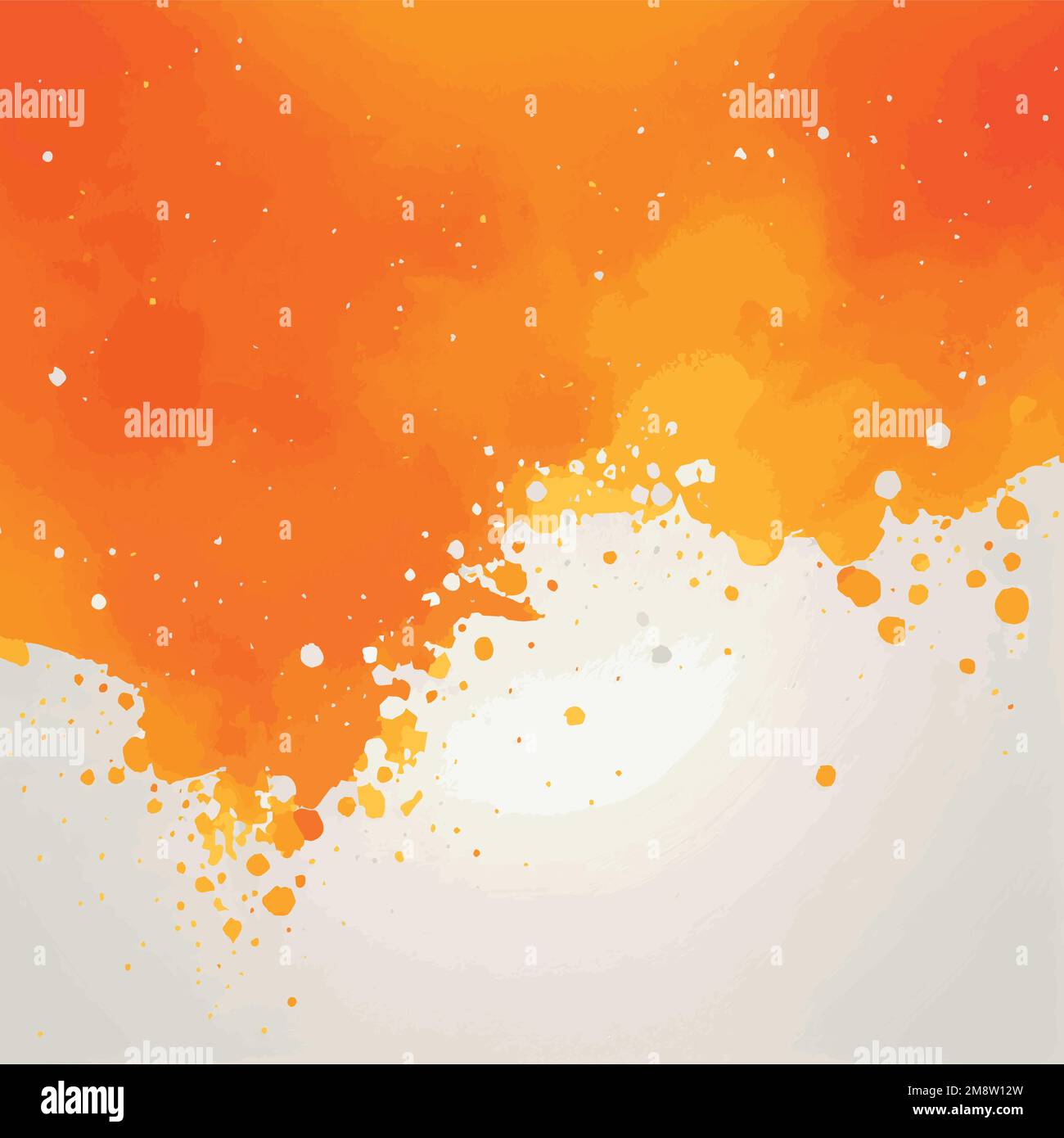 Realistic yellow-orange watercolor texture on a white background ...