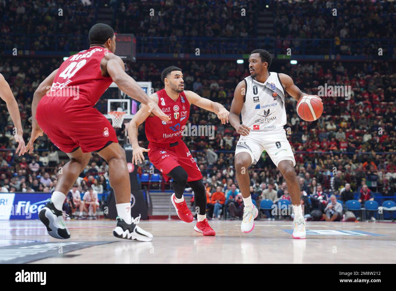 Italy. 14th Jan, 2023. EA7 EMPORIO ARMANI MILANO vs GERMANI BASKET ...