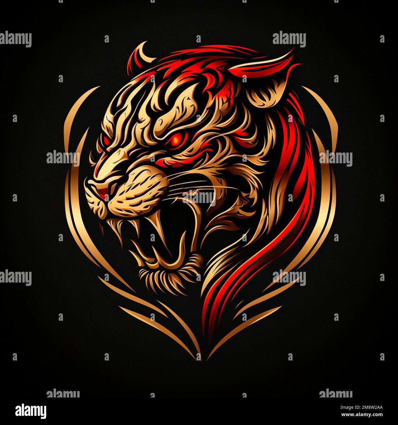 Tiger emblem hi-res stock photography and images - Alamy