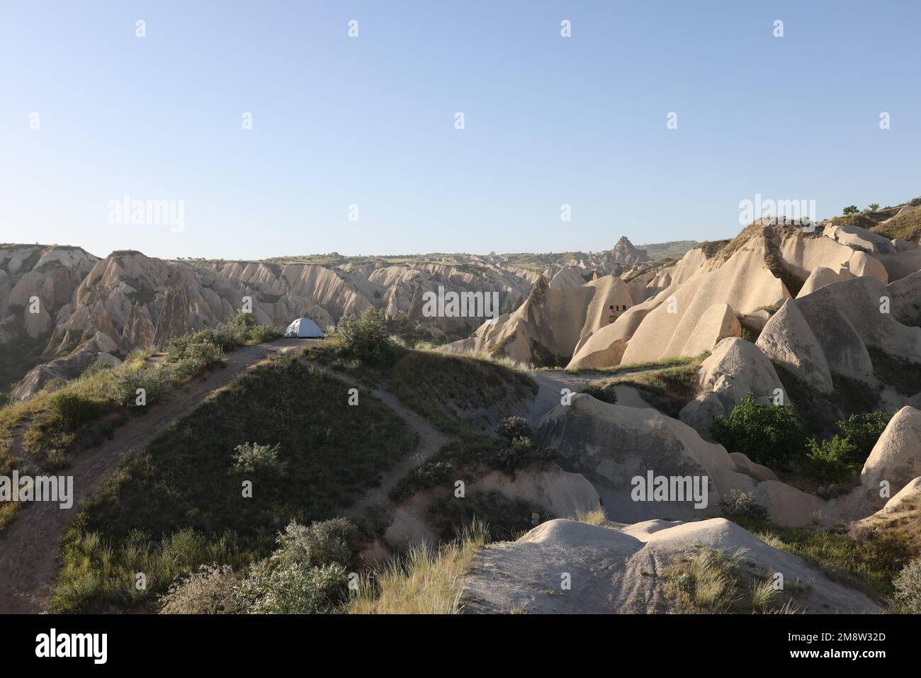 Tourist tent on a hill in Cappadocia, Turkey Stock Photo - Alamy