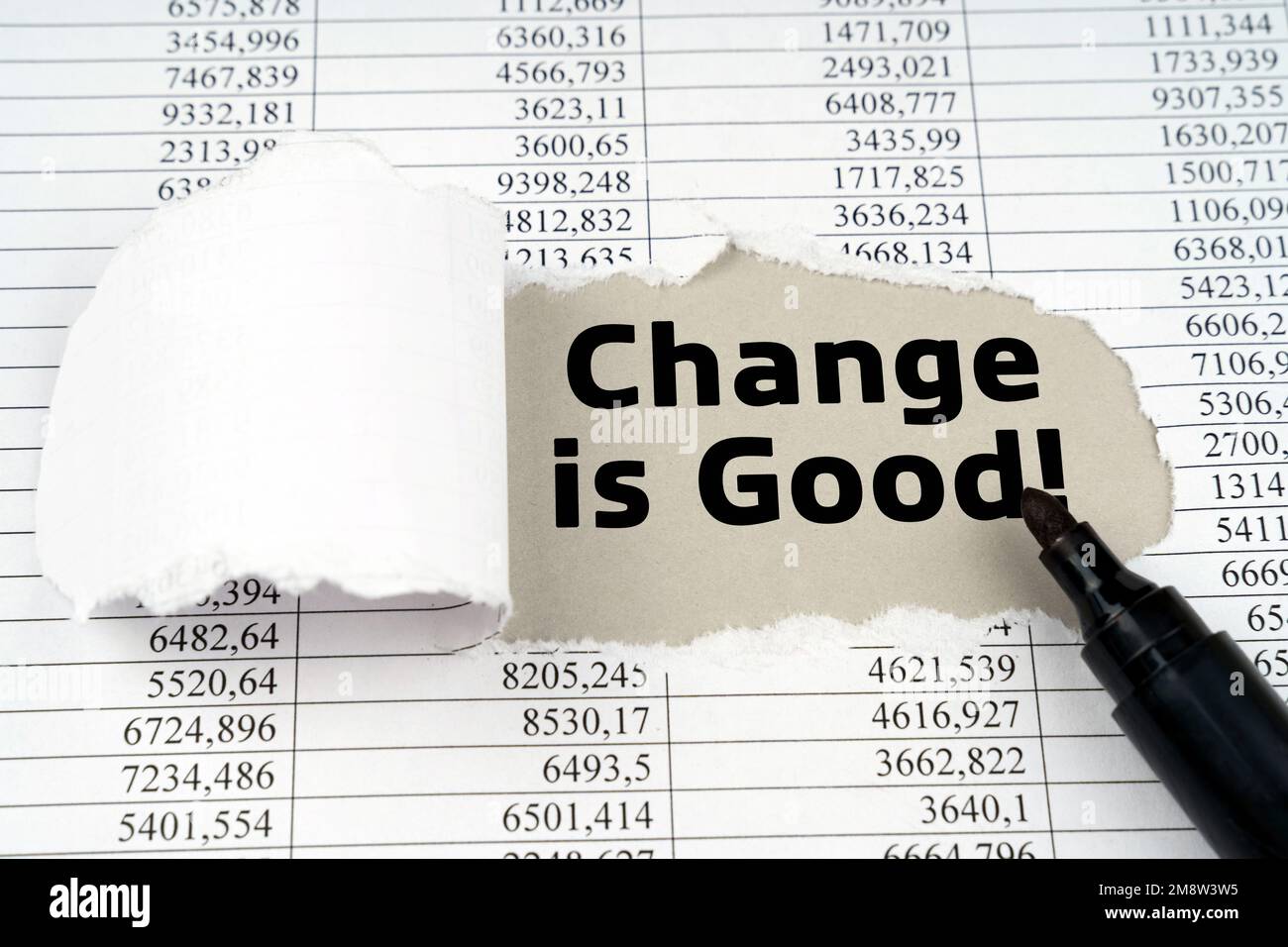 Business concept. In the middle of the document with financial ...