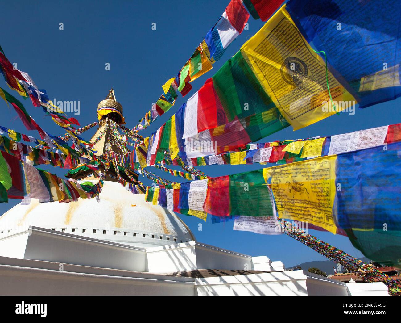 The biggest buddhist stupa in kathmandu city hi-res stock photography ...