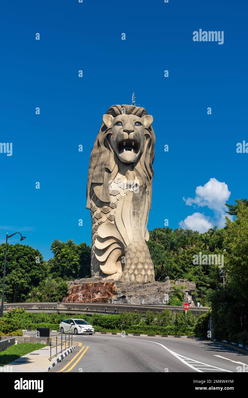 Sentosa the merlion tower Stock Photo - Alamy