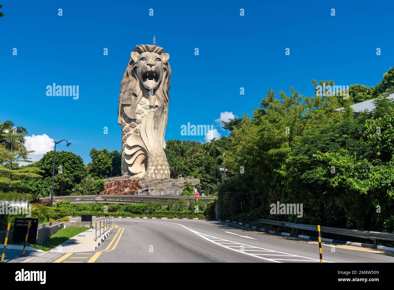 Sentosa the merlion tower Stock Photo - Alamy