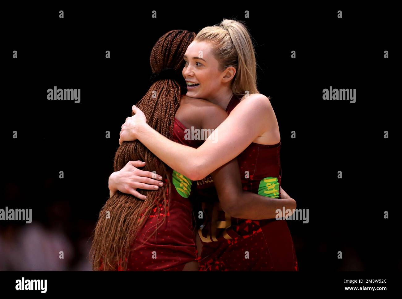 England’s Olivia Tchine and Natalie Metcalf celebrate at full time ...