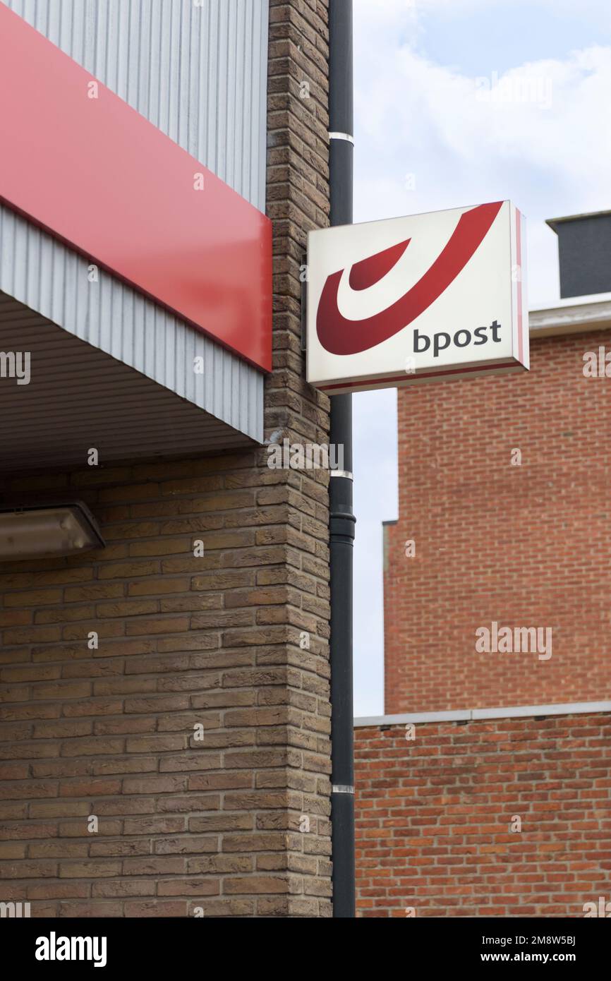 Hasselt. Limburg - Belgium 20-12-2021. B-Post The signboard on the ...