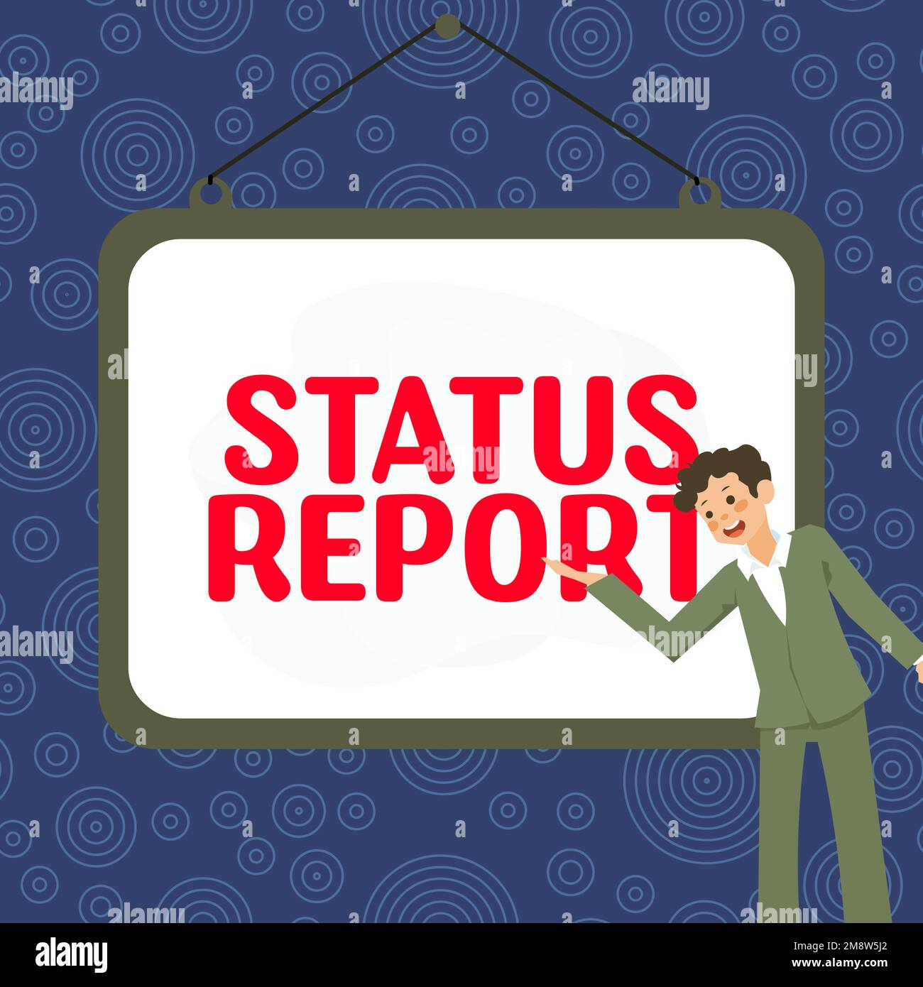 Sign Displaying Status Report Conceptual Photo Update Summary Of Situations As Of A Period Of