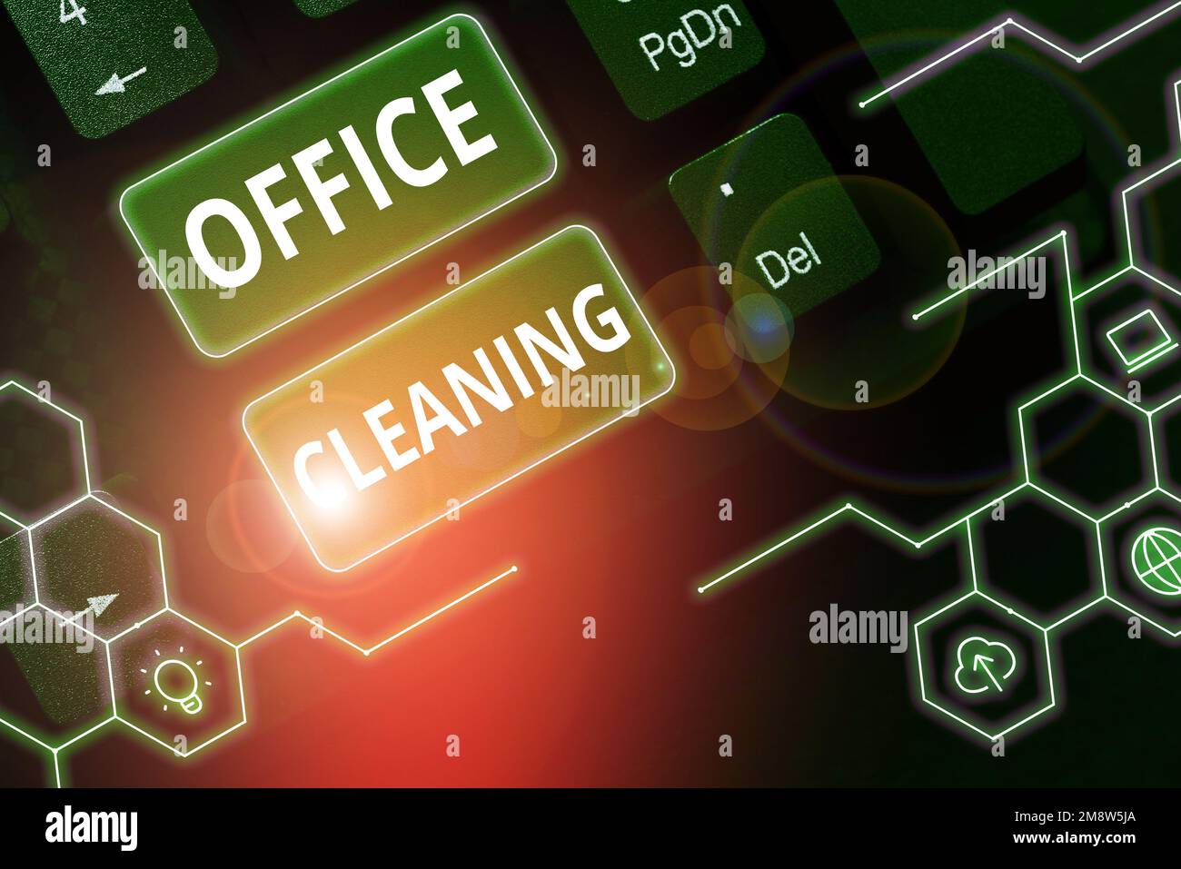 Text showing inspiration Office Cleaning. Internet Concept the action ...