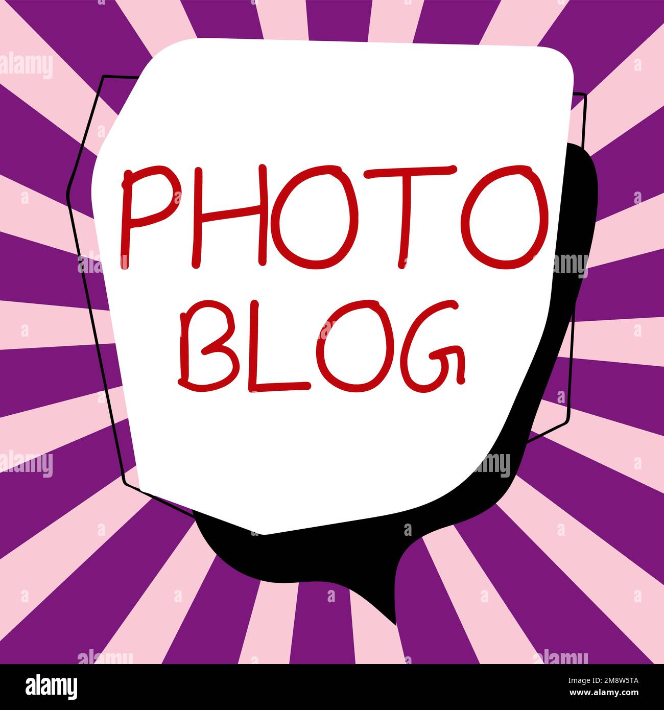 Text showing inspiration Photo Blog. Business showcase form of photo sharing and publishing in ...