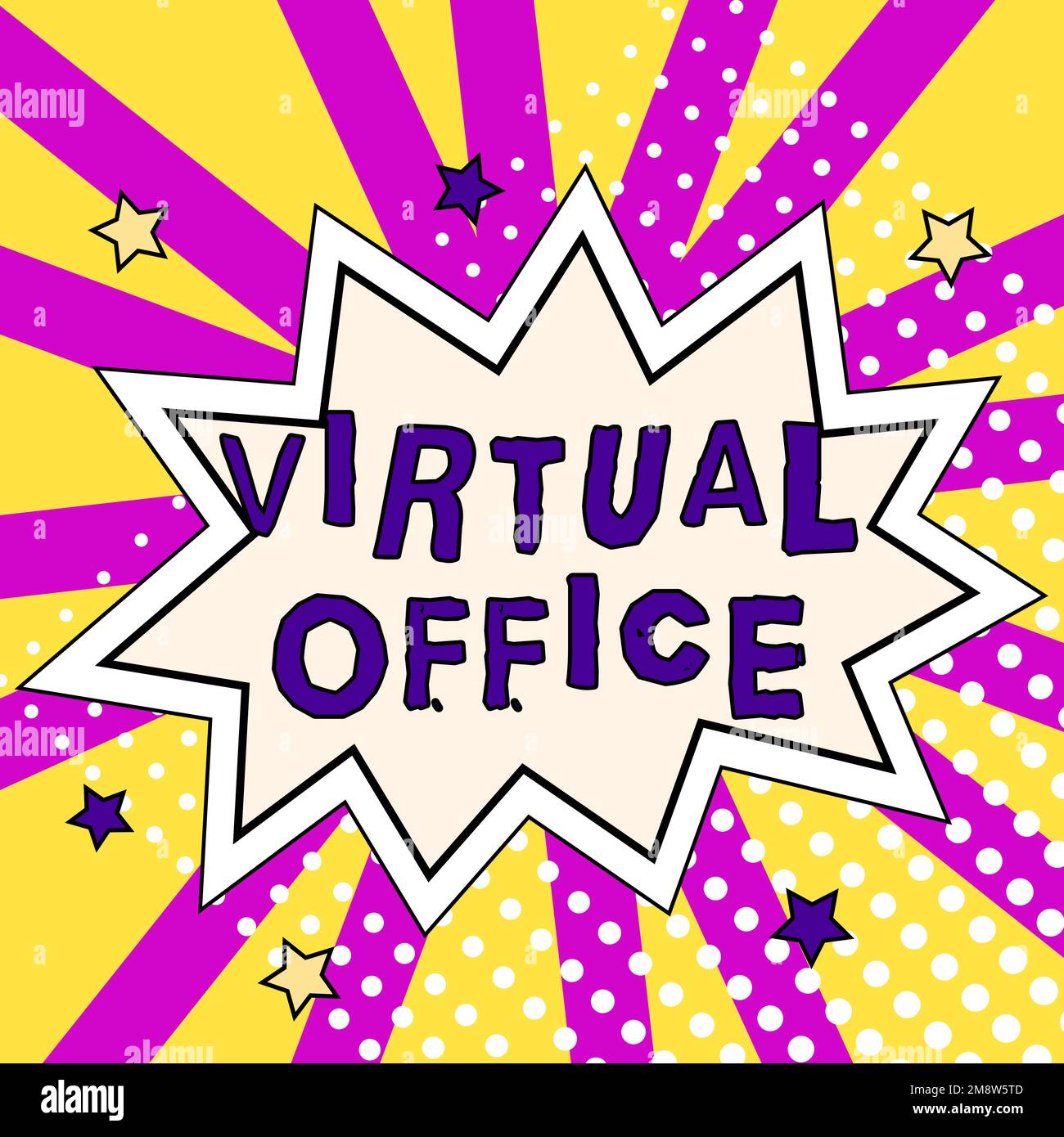 Hand writing sign Virtual Office. Business idea Mobile work-environment ...