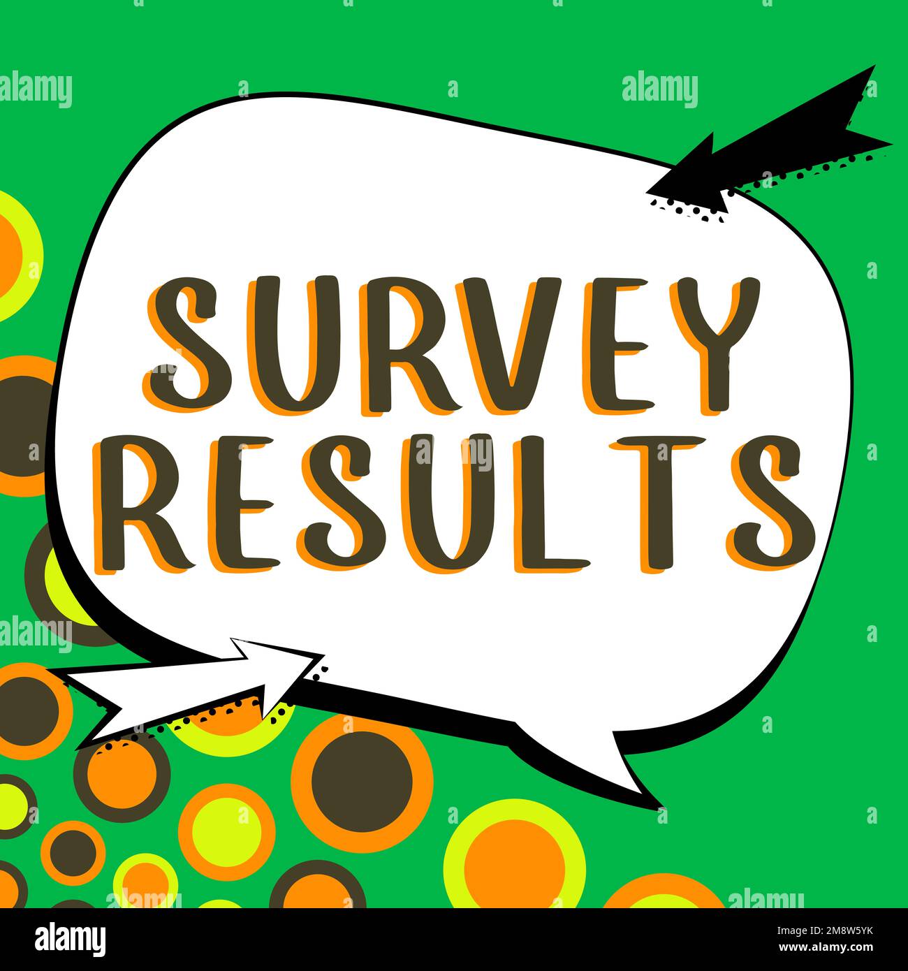Text sign showing Survey Results. Concept meaning result of activity ...