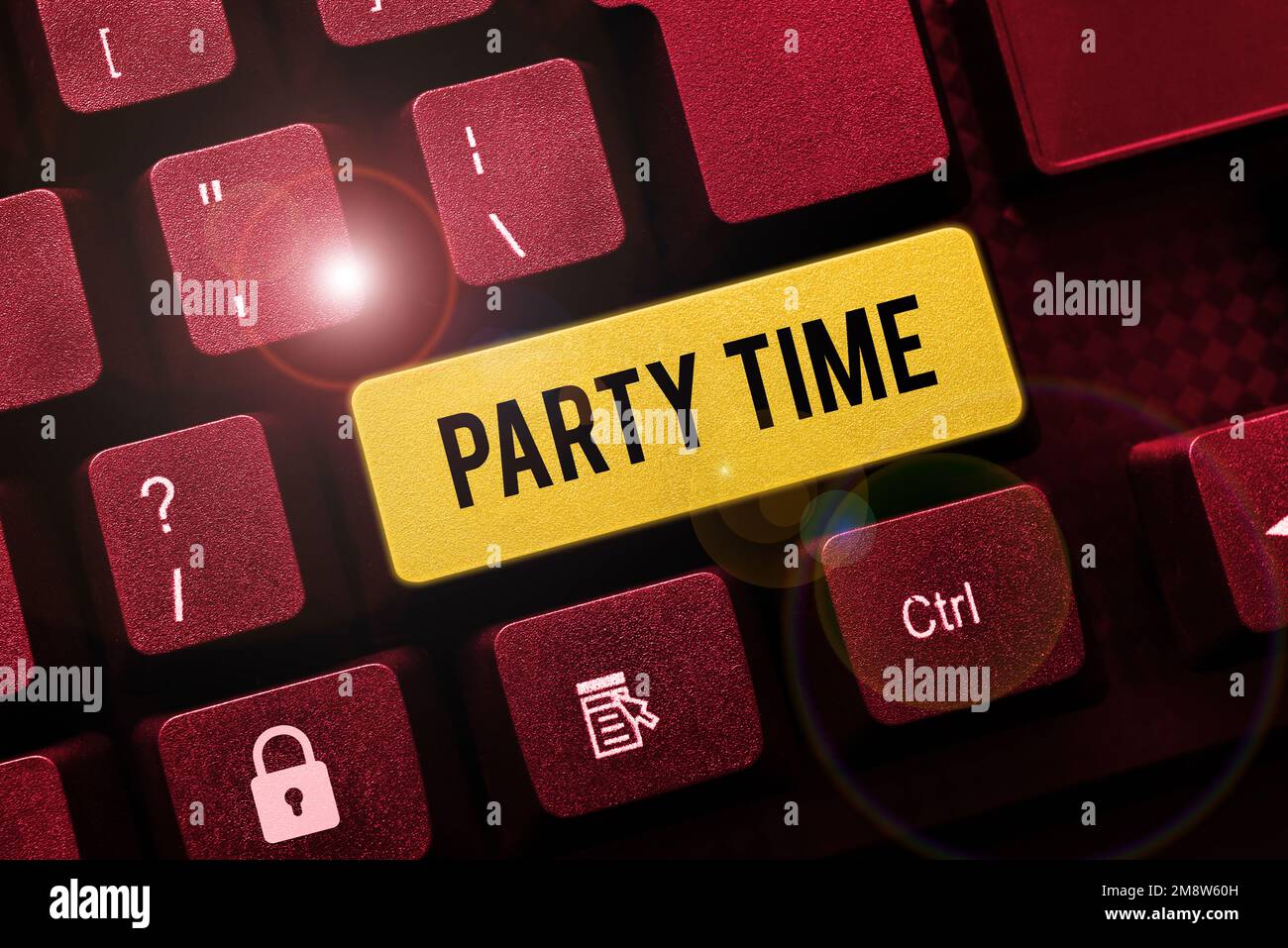 Conceptual display Party Time. Conceptual photo the right moment to ...