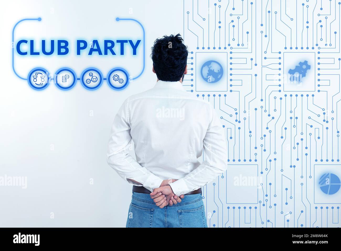 Text caption presenting Club Party, Concept meaning social gathering in ...