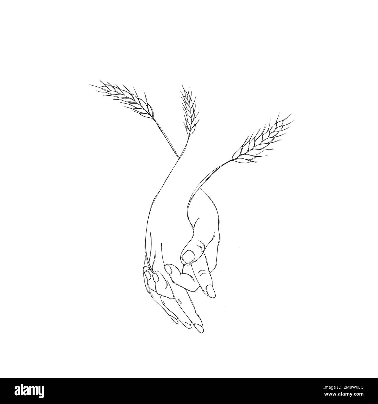 Stop the war in Ukrain hand in hand. Glory to Ukraine - patriotic line ...