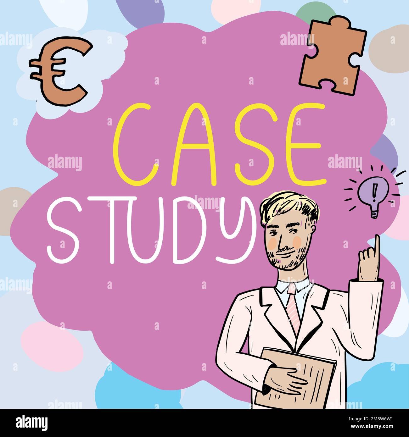 Handwriting text Case Study. Business concept A subject matter to be ...
