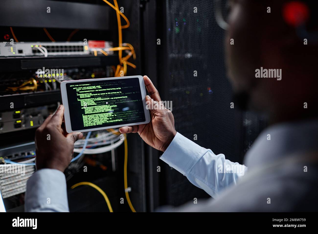 Artificial intelligence programming code network hi-res stock ...