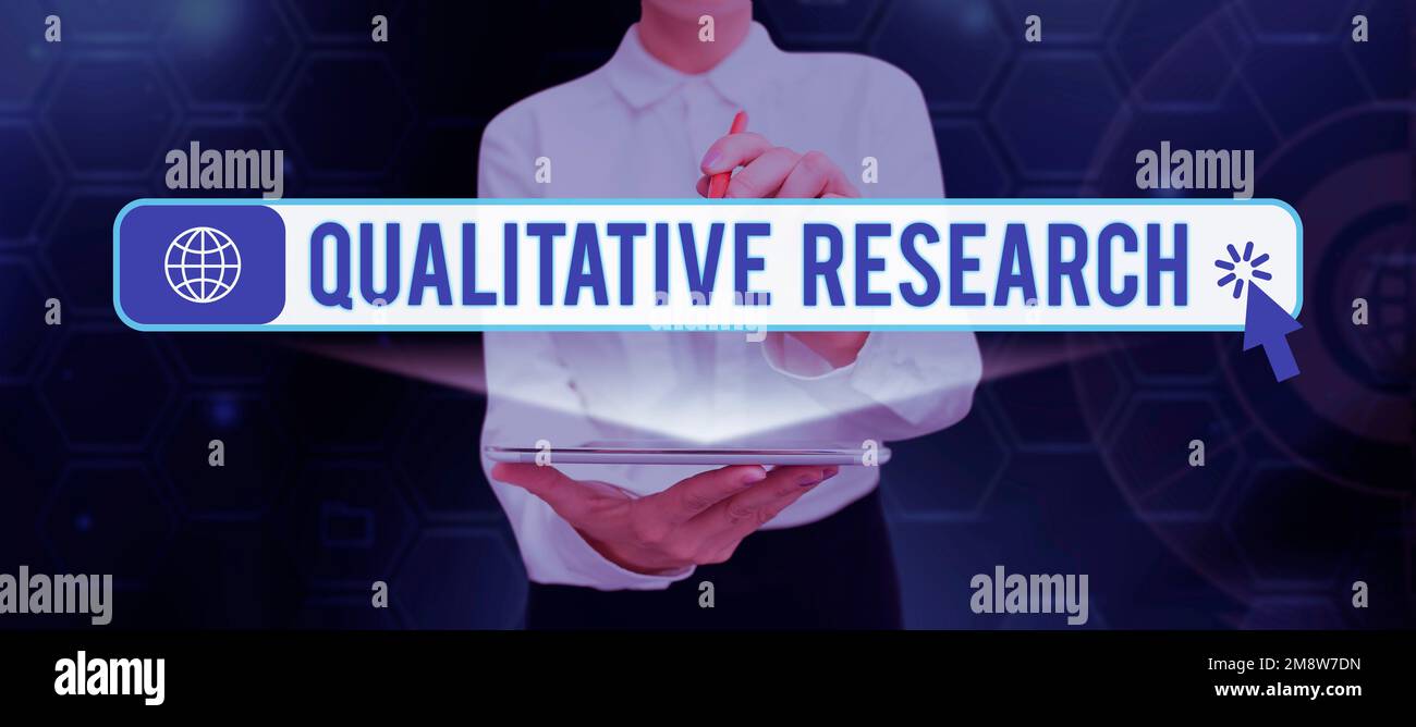 Handwriting text Qualitative Research. Business showcase Certified to ...