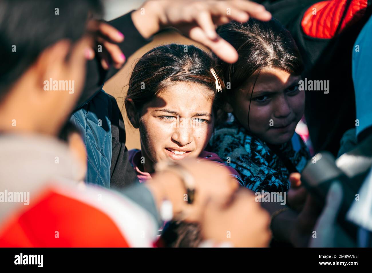 The group of poor children playing outdoors in a Romanian hellhole ...