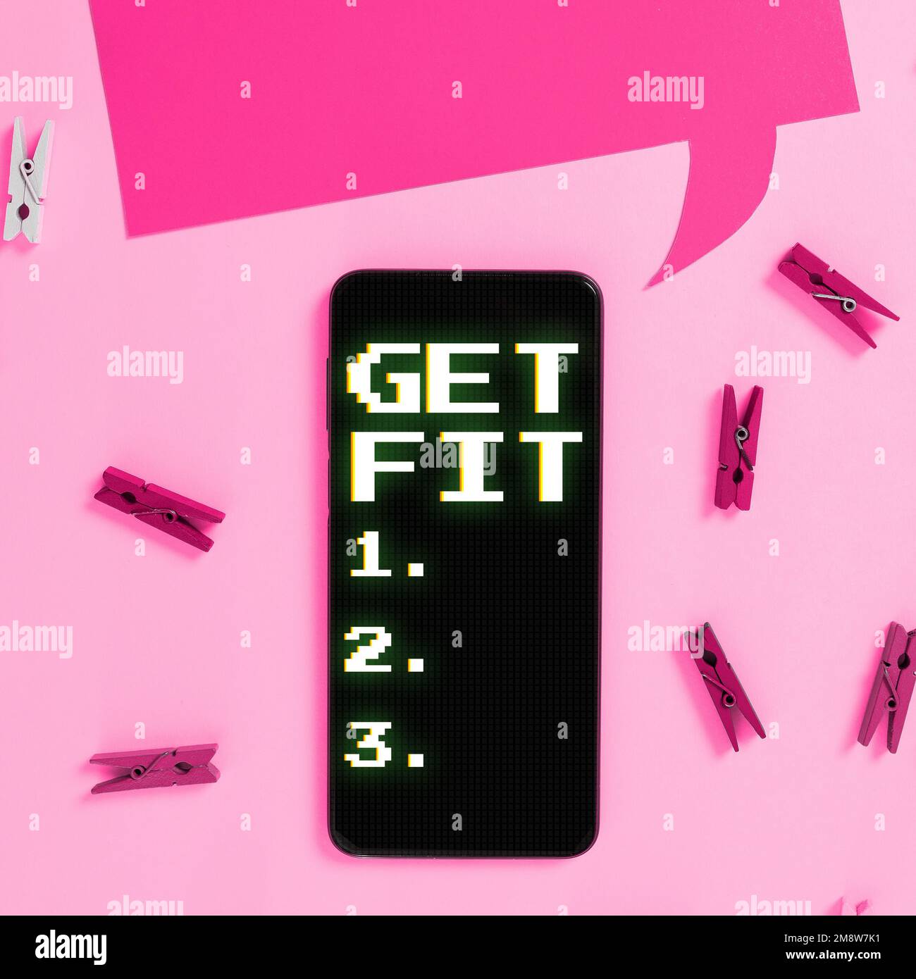 Conceptual caption Get Fit. Internet Concept right size or shape for ...