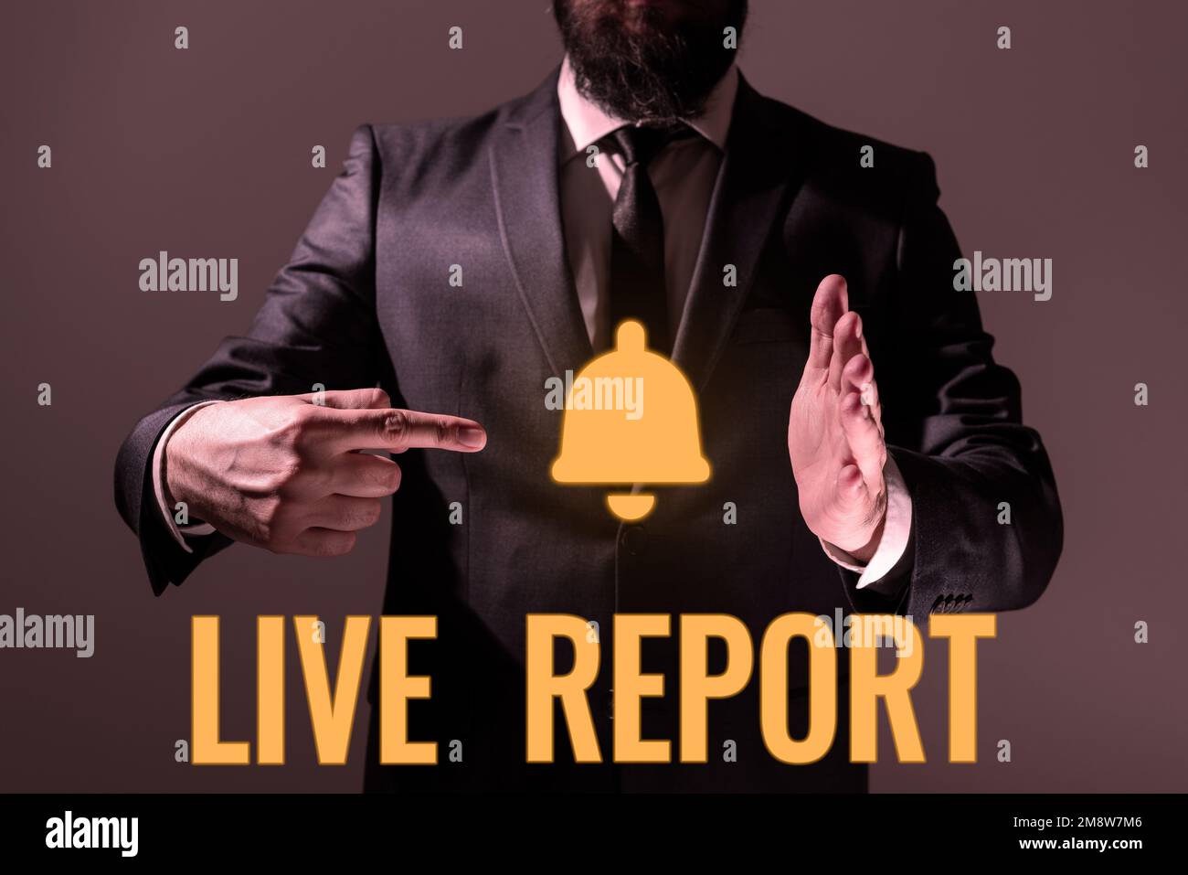 Handwriting text Live Report. Conceptual photo continuous stream of ...