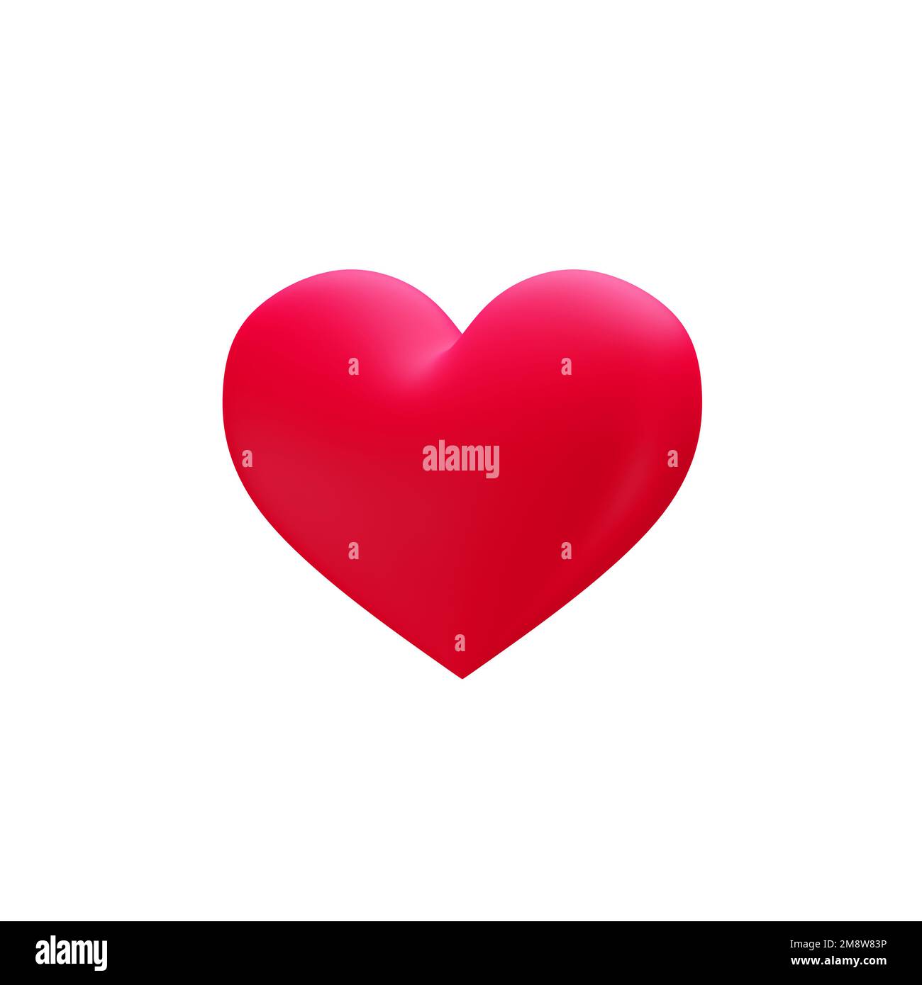 Red heart on a white background, 3d render, 3d illustration Stock Photo ...