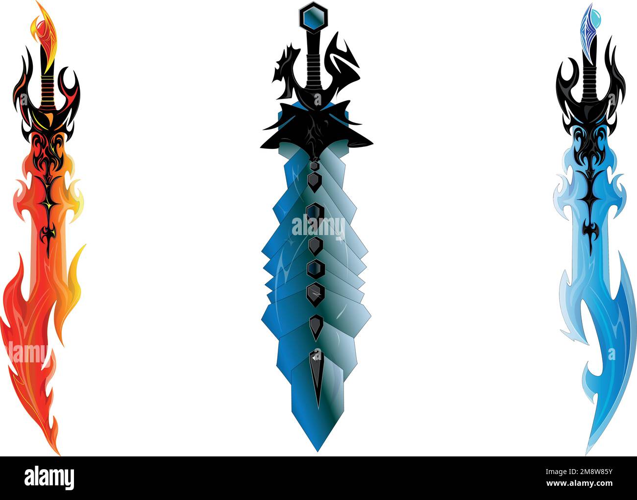 Three swords of power. Sword art of strenght. A world of fantasy and ...